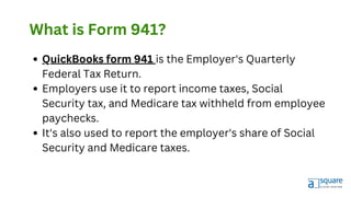 QuickBooks Form 941: A Step-by-Step Tutorial | PDF