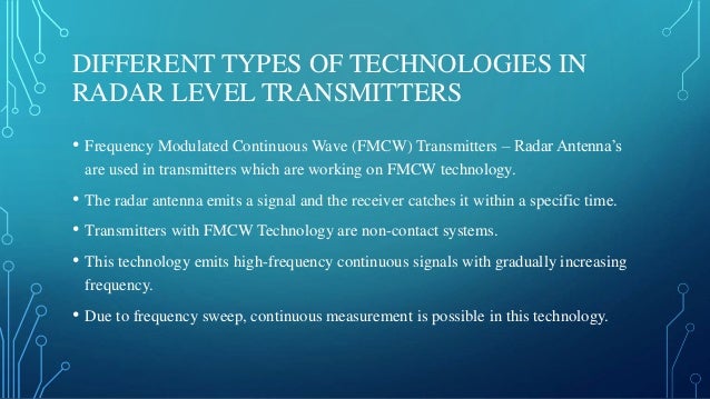 Comprehensive guide to radar level transmitters | PPTX