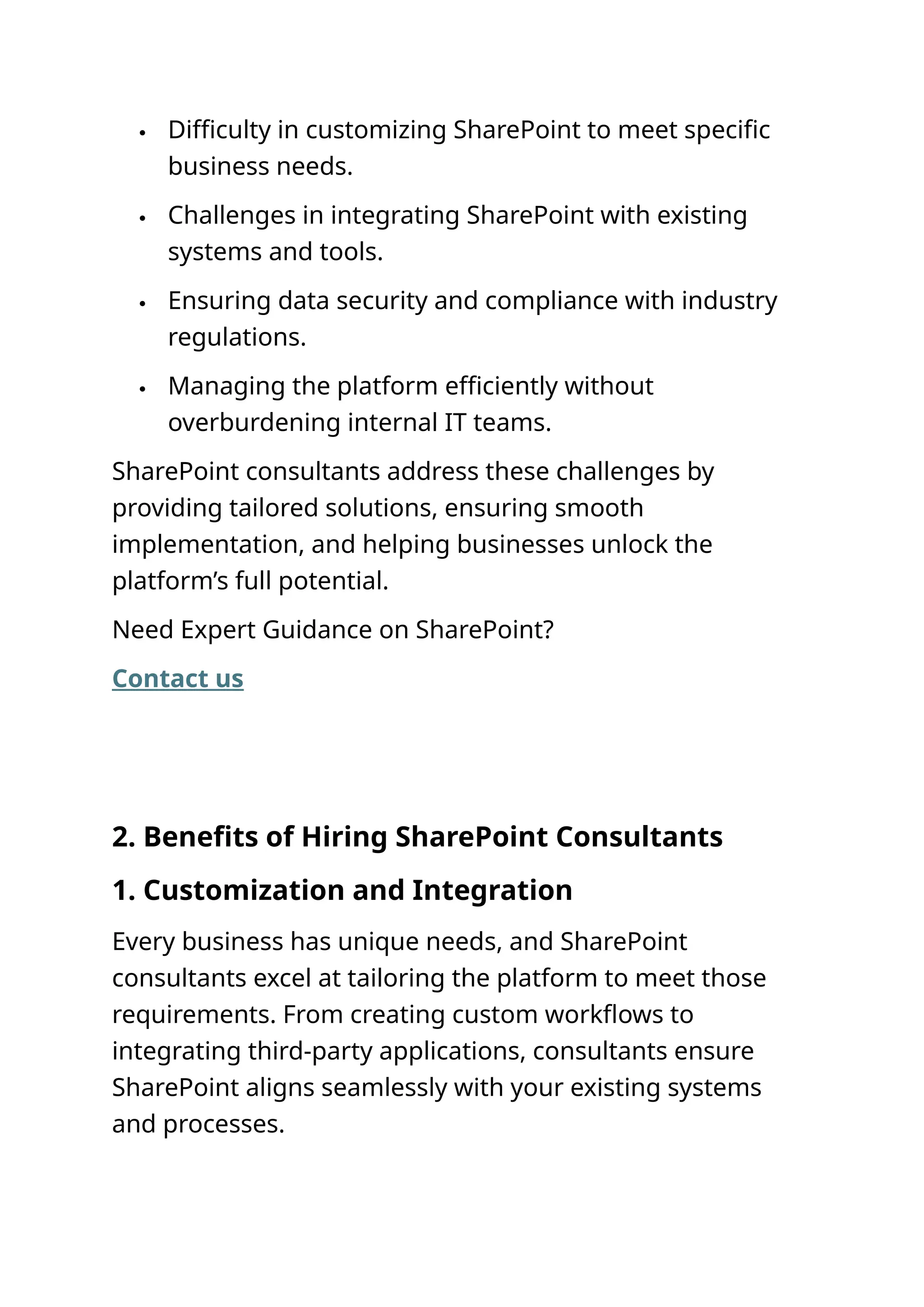 Comprehensive Guide to SharePoint Consulting Services – Benefits ...