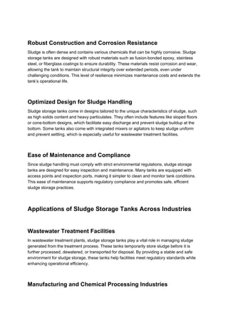 Comprehensive Guide to Sludge Storage Tanks_ Features, Benefits, and ...