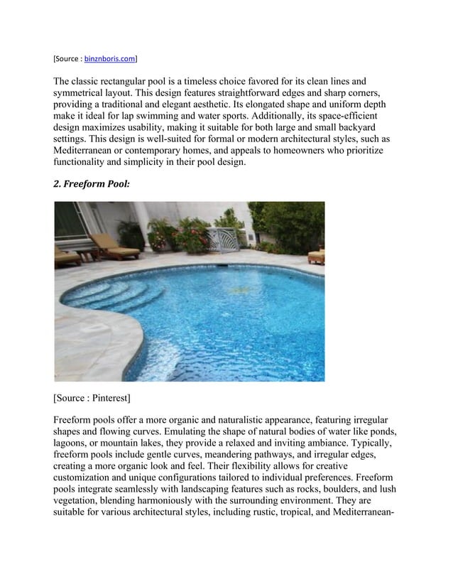 Comprehensive Guide to Swimming Pool Design - Creating Your Dream ...