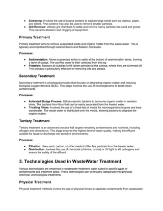 Comprehensive Guide to WasteWater Treatment_ Processes, Technologies ...