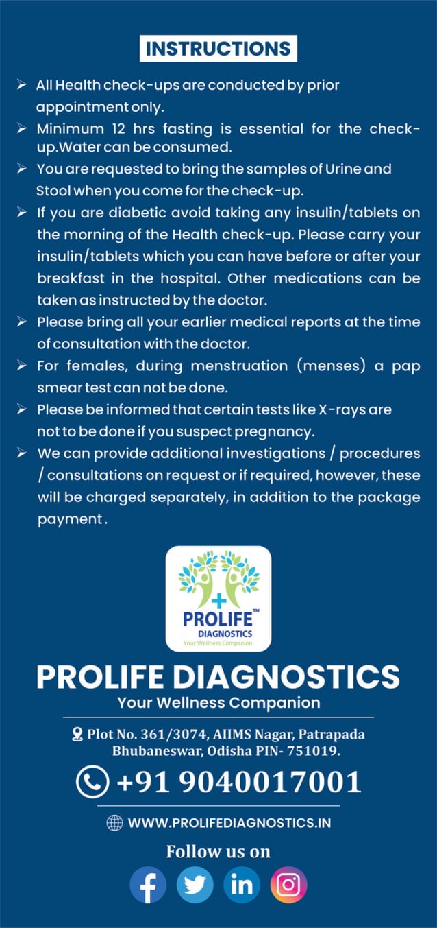Comprehensive Health Checkup Packages at Prolife Diagnostics.pdf ...