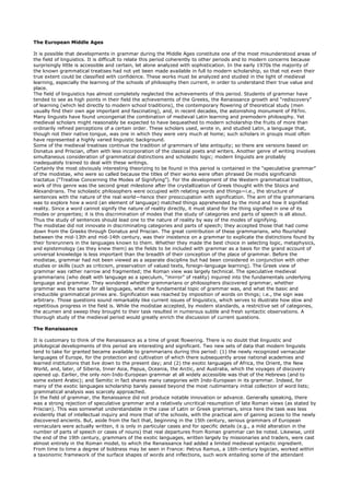 Comprehensive history of linguistics | DOC