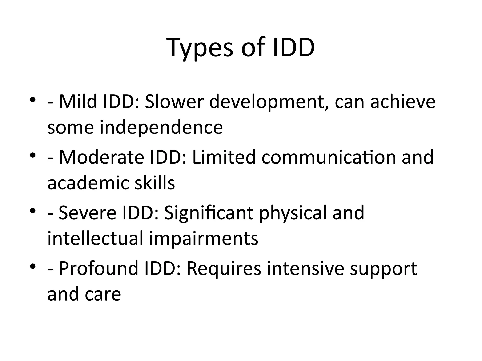 intellectual developmental disorder Presentation | PPTX