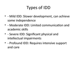 intellectual developmental disorder Presentation | PPTX
