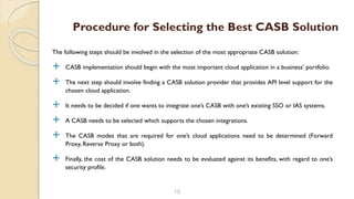 Comprehensive Information on CASB | PPT
