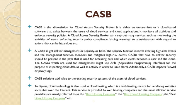 Comprehensive Information on CASB | PPT