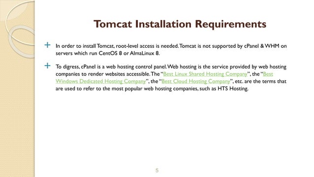 Comprehensive Information on Tomcat | PPT