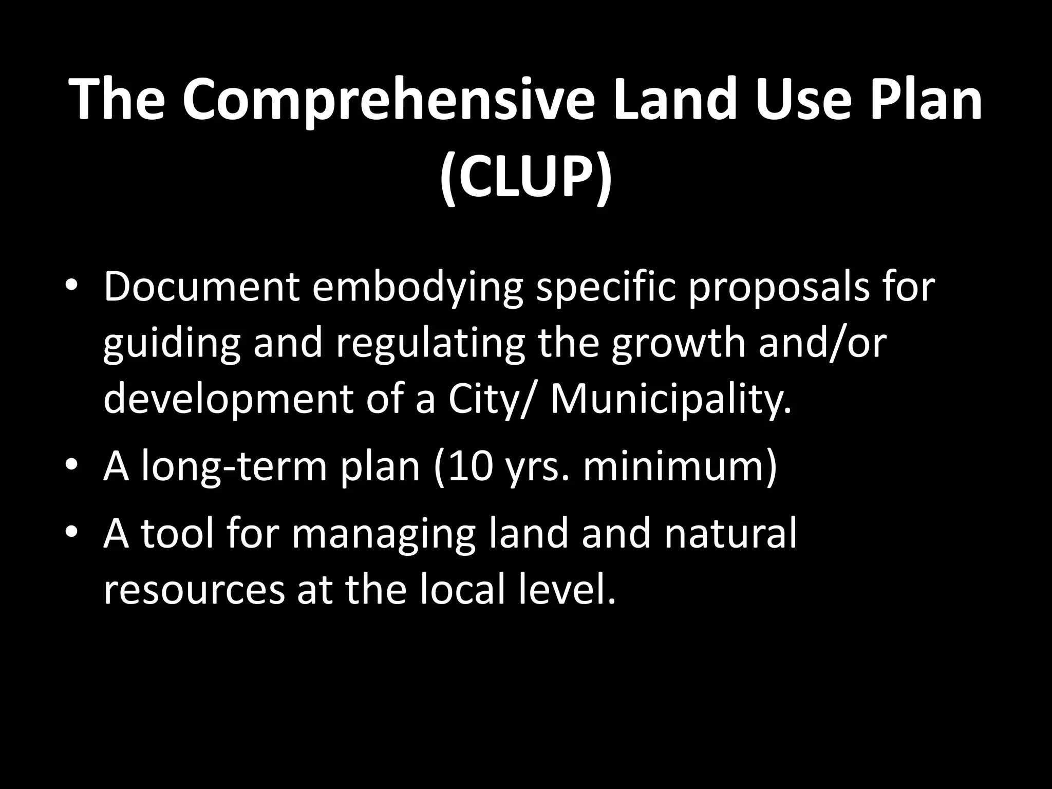 Comprehensive Land Use Planning | PDF