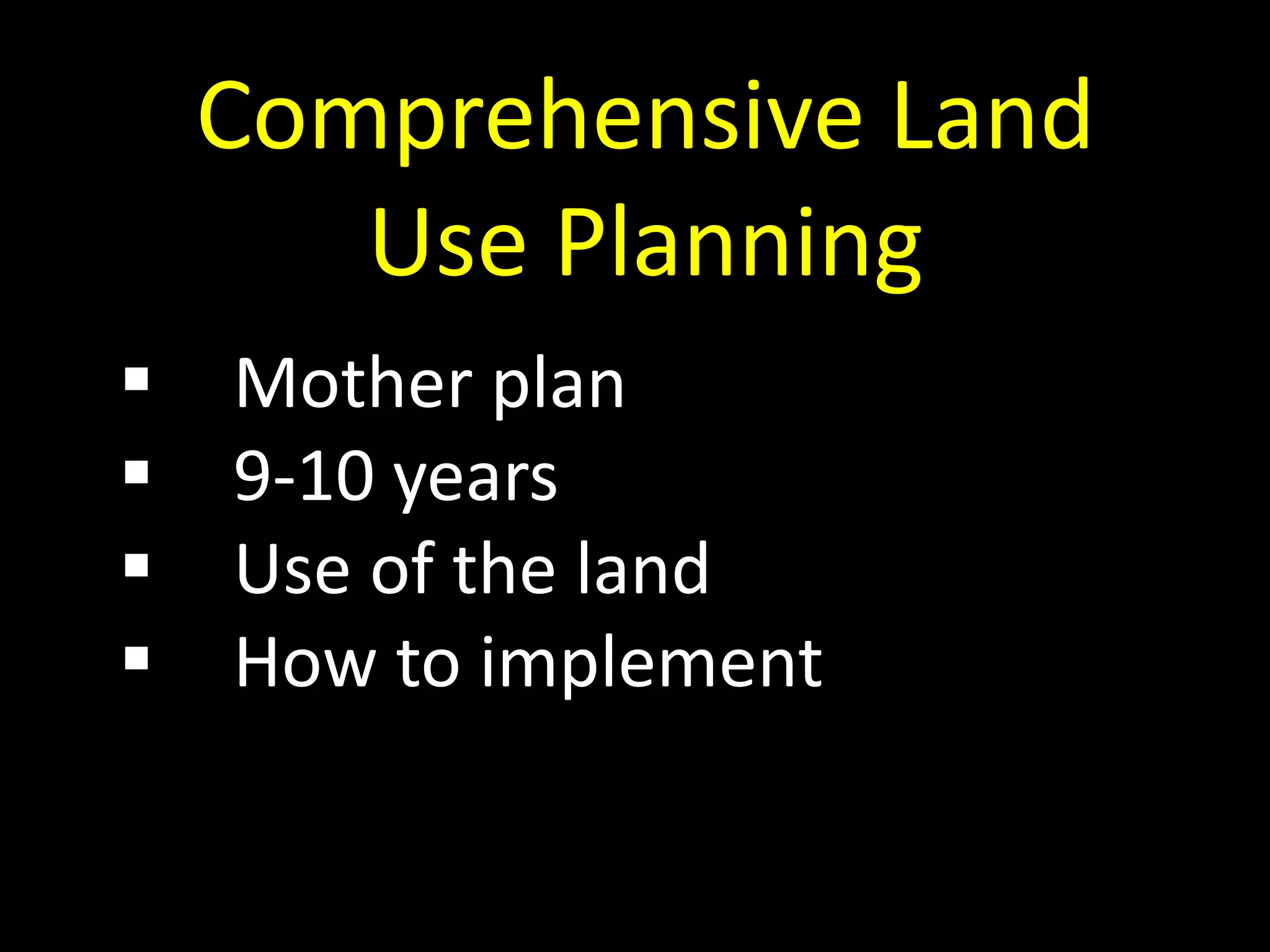Comprehensive Land Use Planning | PDF