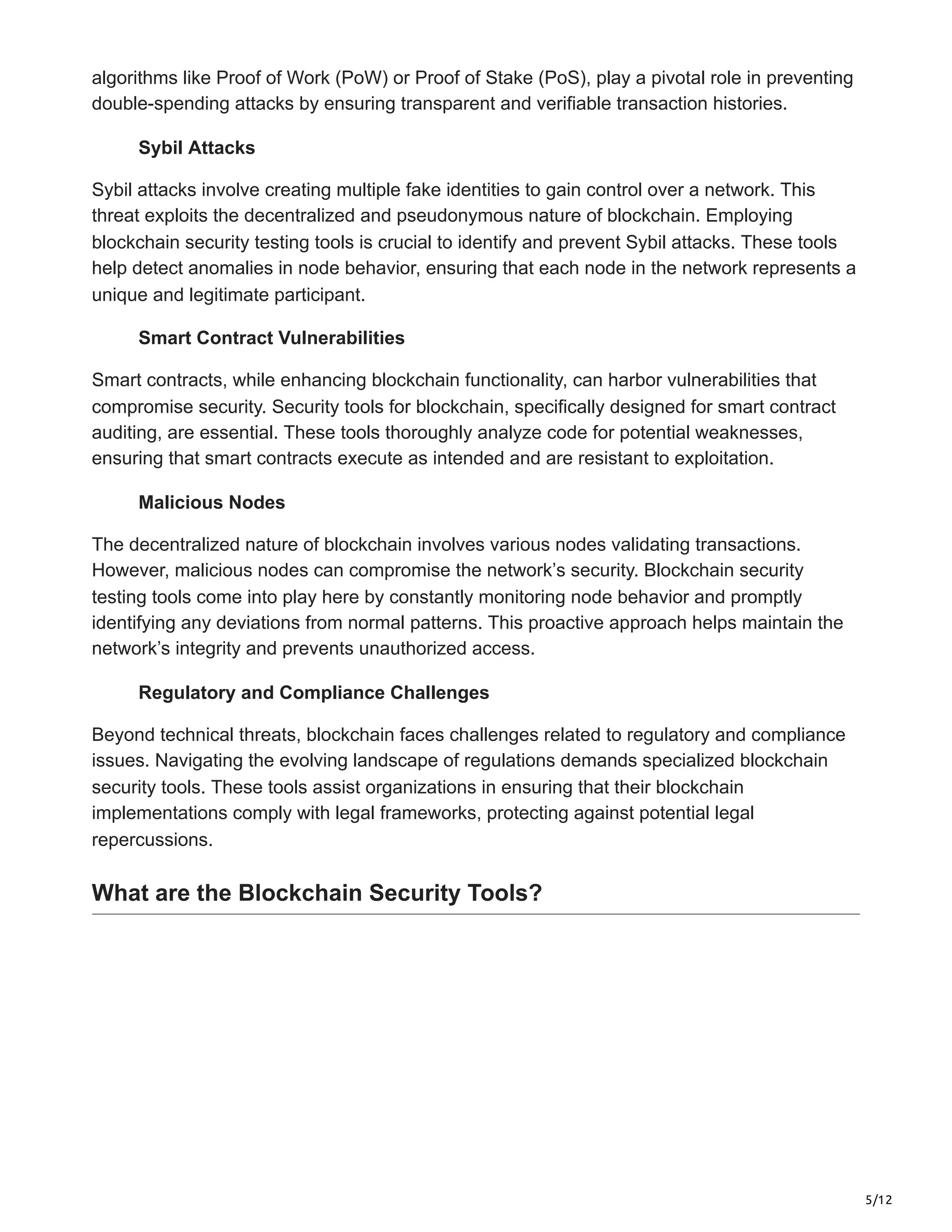 Comprehensive List Of Blockchain Security Tools | PDF | Information and Network Security | Computing