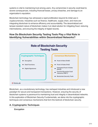 Comprehensive List Of Blockchain Security Tools | PDF