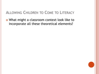 Comprehensive literacy in k[1][1][1] | PPTX | Primary Education | Education