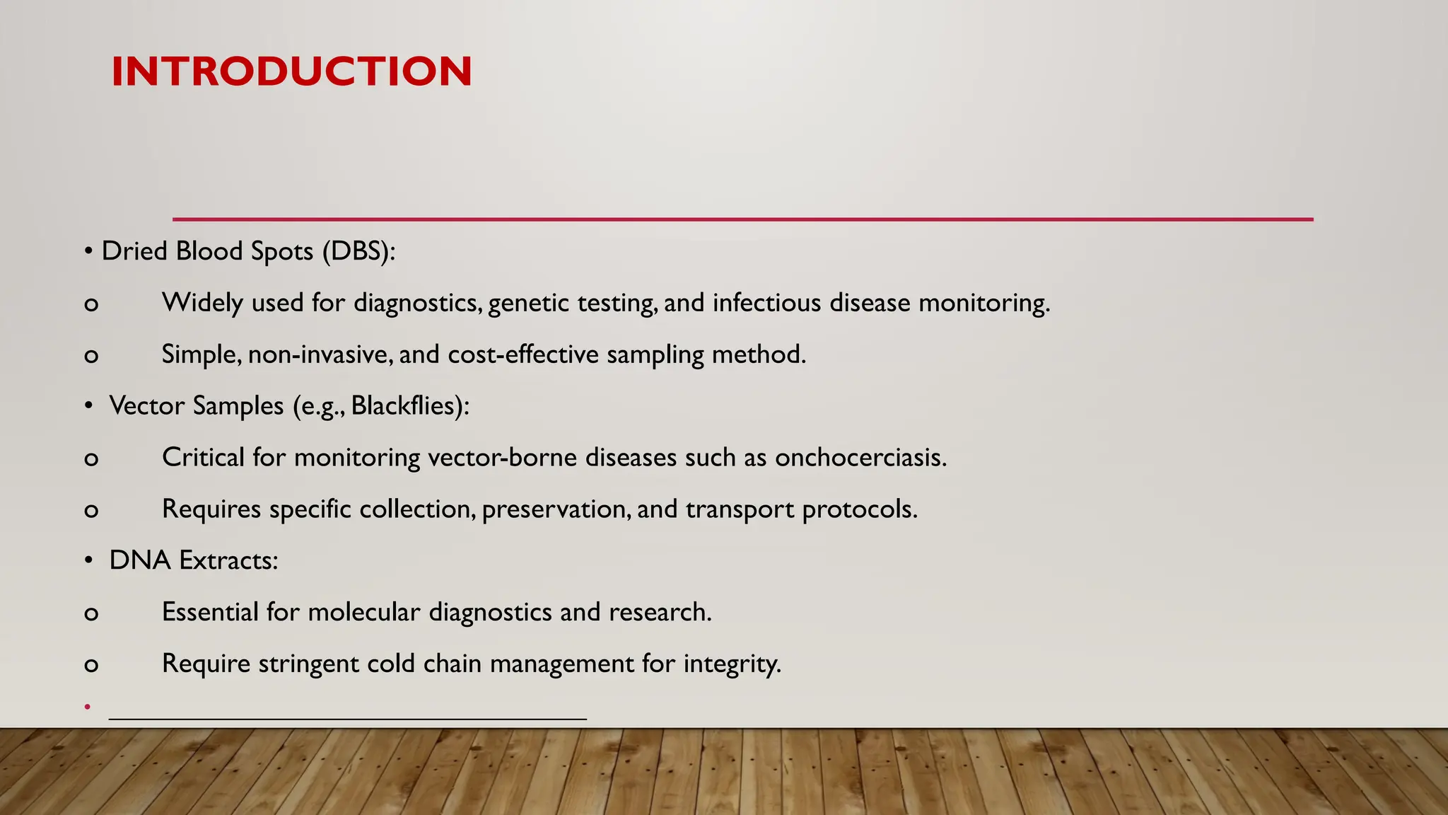 Comprehensive Management of DBS, Vector Samples, and DNA Extracts.pptx