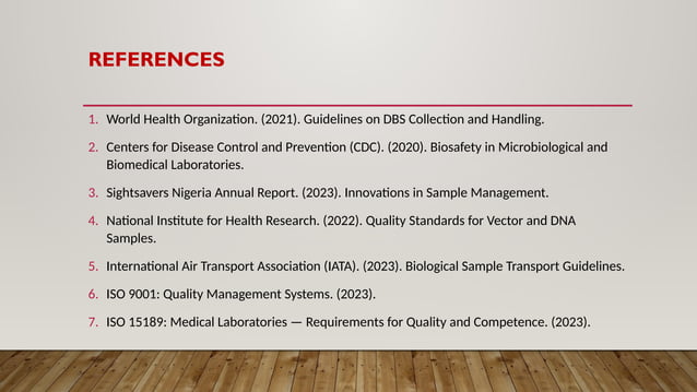 Comprehensive Management of DBS, Vector Samples, and DNA Extracts.pptx