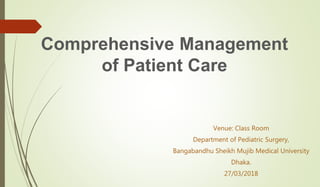 Comprehensive management of patient care | PPT