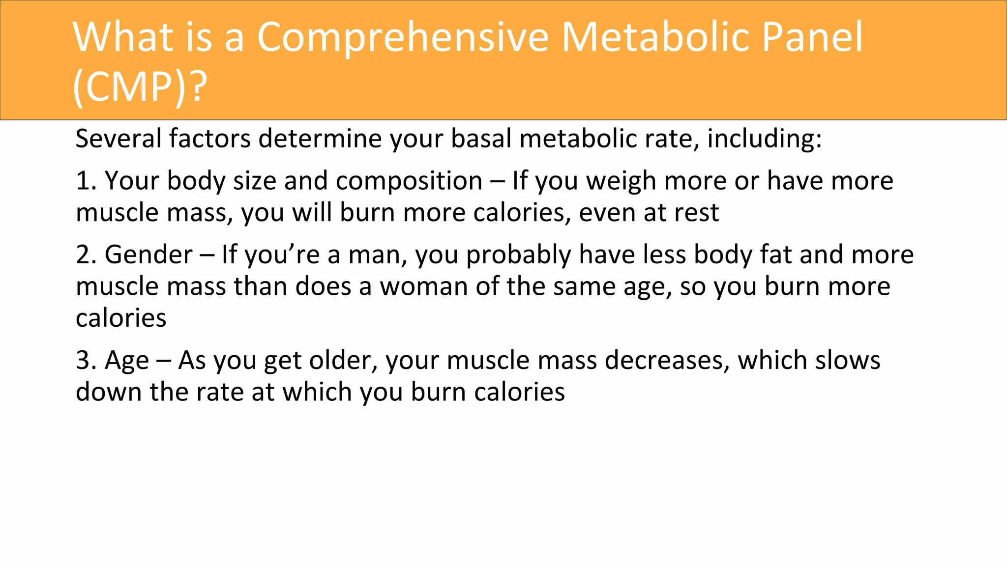 Comprehensive Metabolic panel (CMP) | PDF