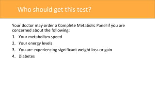 Comprehensive Metabolic panel (CMP) | PDF