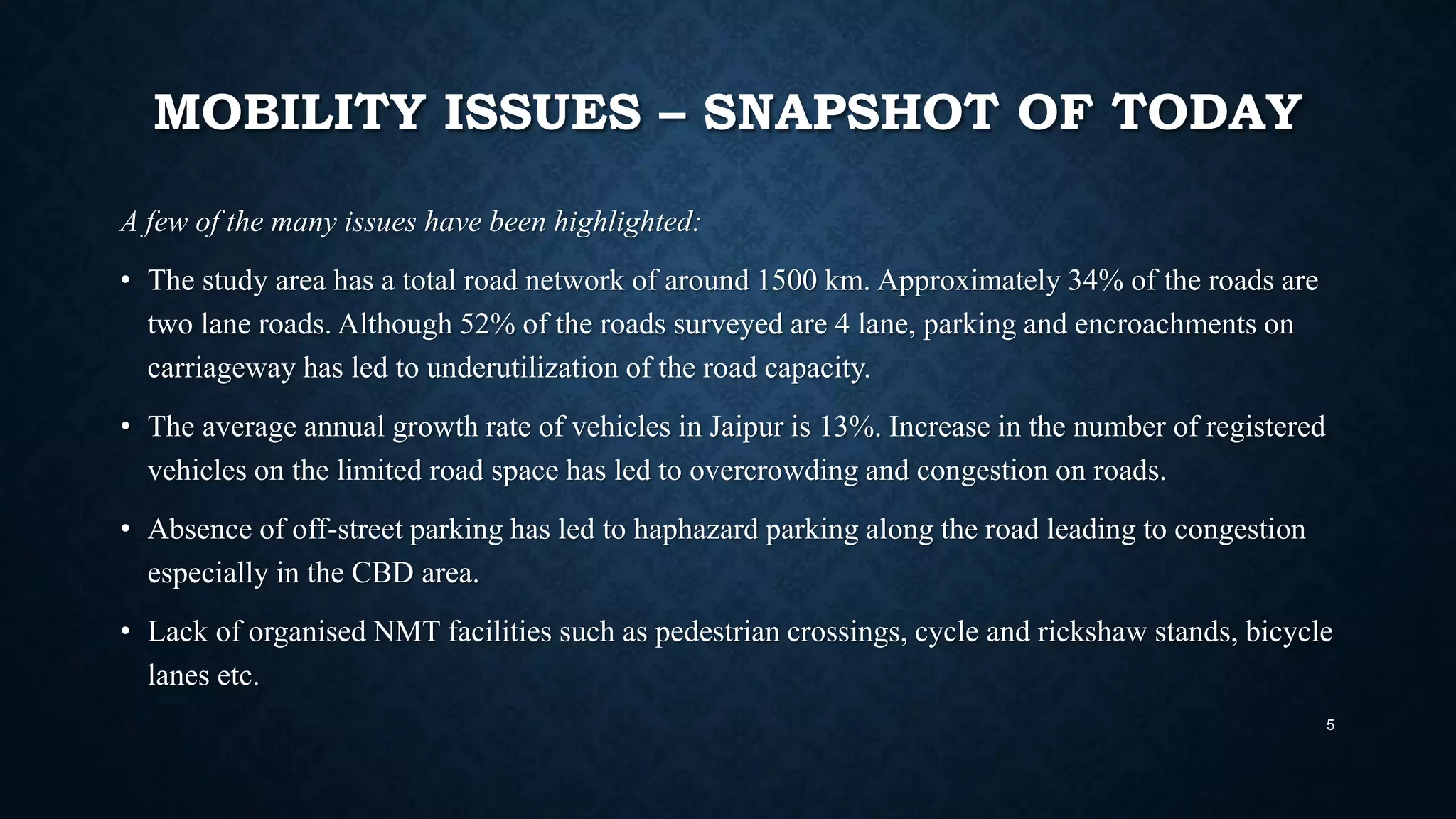 Comprehensive mobility plan jaipur | PPTX