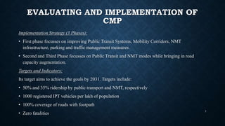 Comprehensive mobility plan jaipur | PPTX