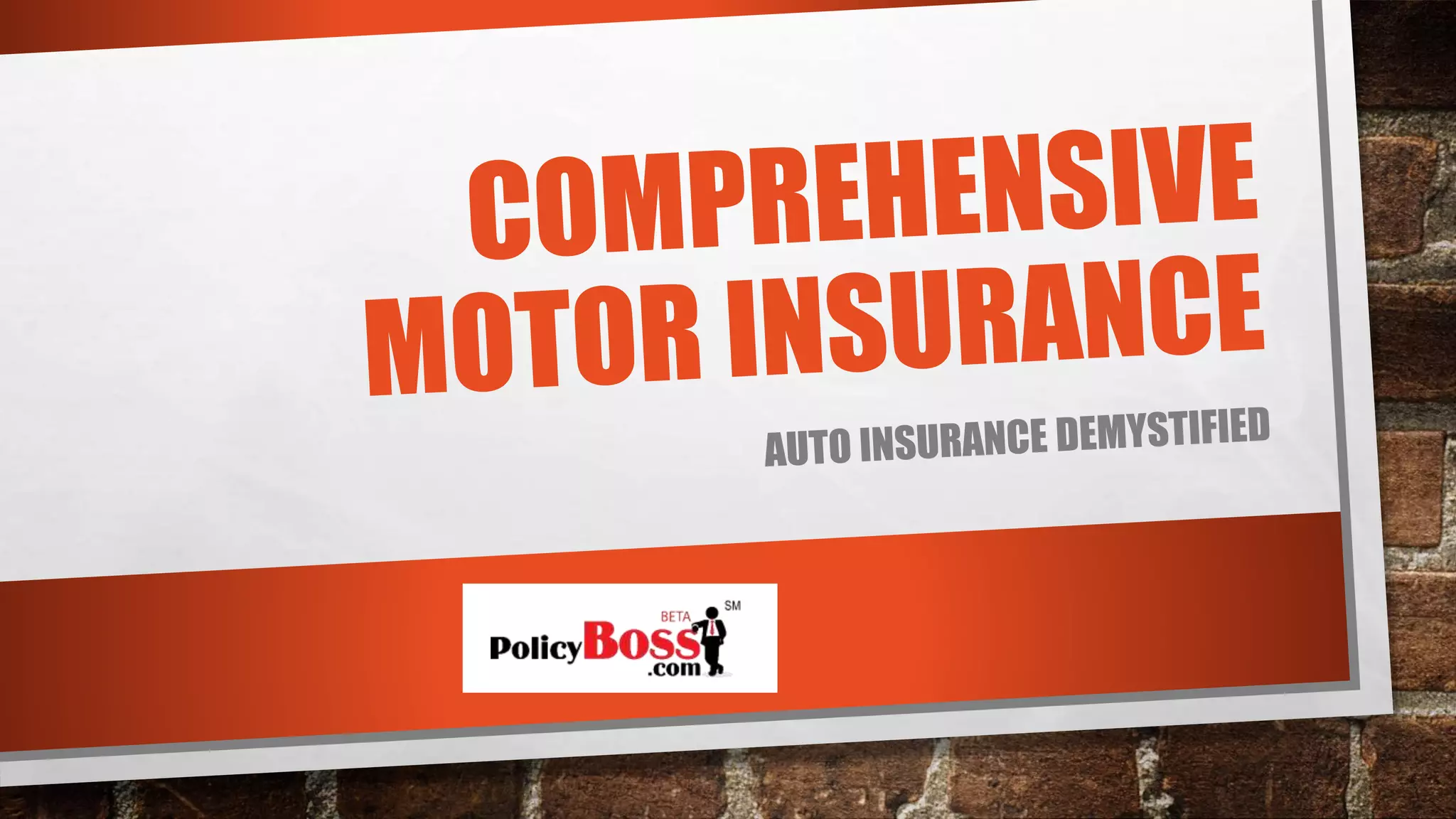 What is Comprehensive Motor Insurance? | PPTX