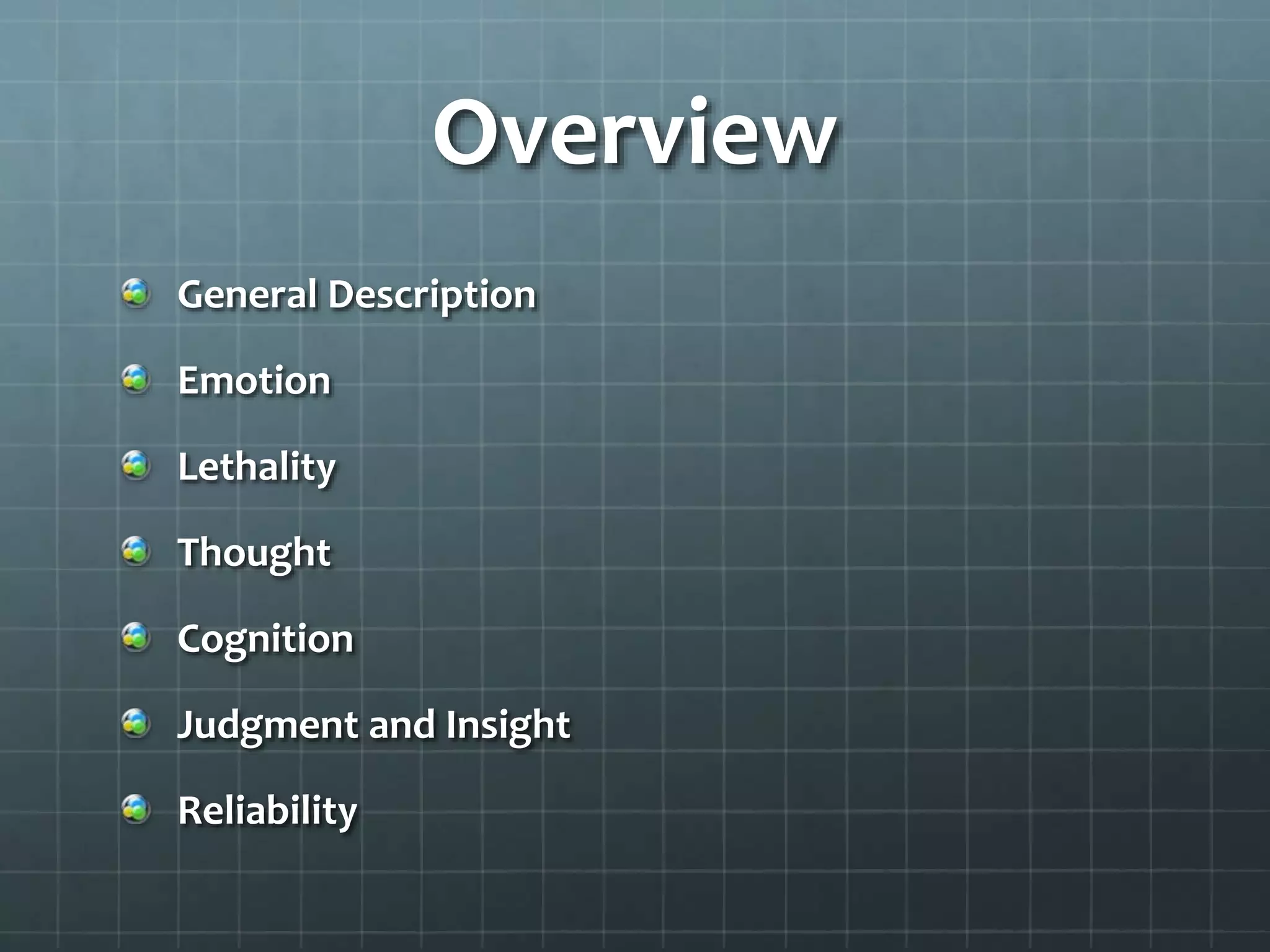 Comprehensive Mental Status Exam | PPTX