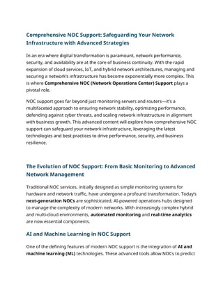 Comprehensive NOC Support Safeguarding Your Network Infrastr.docx