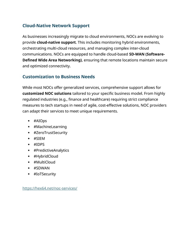 Comprehensive NOC Support Safeguarding Your Network Infrastr.docx