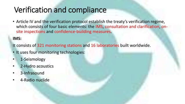 Comprehensive nuclear test ban treaty | PPT