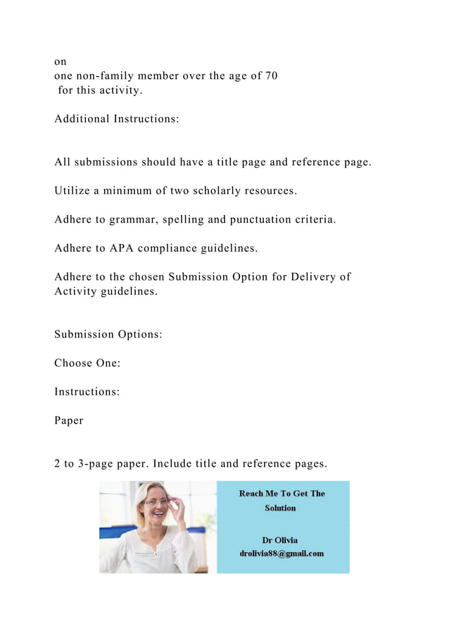 Comprehensive Older Person Assessment Complete the Compre.docx | Senior ...