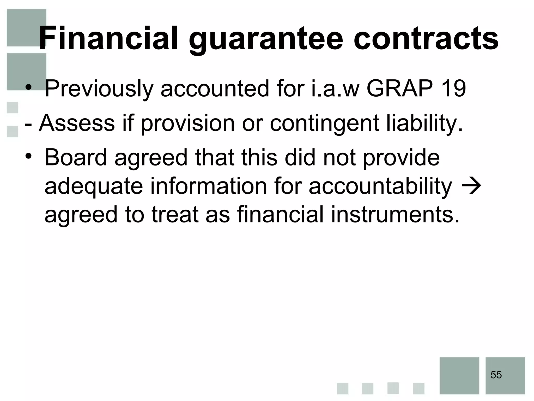 GRAP 104 - Financial Instruments Comprehensive Overview | PPT
