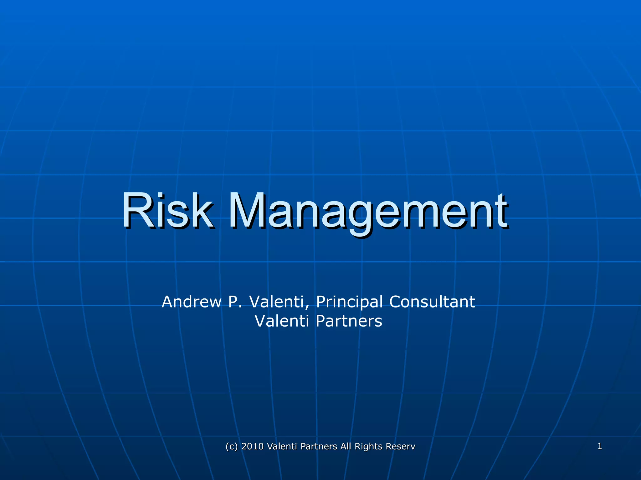 Comprehensive Overview Of Risk Management | PPT | Business Accounting ...