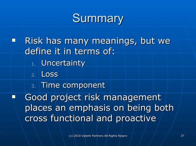 Comprehensive Overview Of Risk Management | PPT | Business Accounting ...