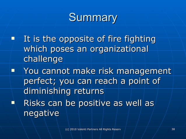 Comprehensive Overview Of Risk Management | PPT | Business Accounting ...