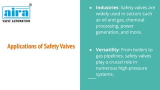 Comprehensive Overview of Safety Valves: Key Functions and Applications | PPT