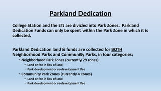 Comprehensive Plan & Parkland Dedication Ordinance | PPTX