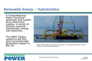 Comprehensive Power Introduction Q4 2012 | PPT
