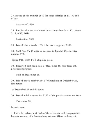 Comprehensive Problem More Co. is a merchandising business. The.docx