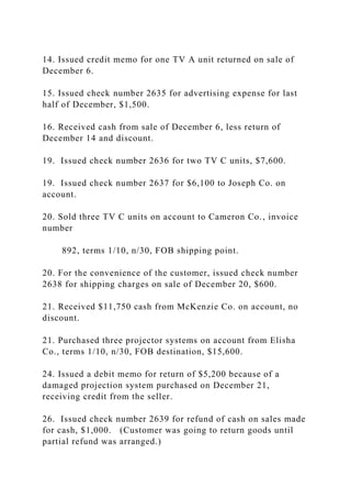 Comprehensive Problem More Co. is a merchandising business. The.docx