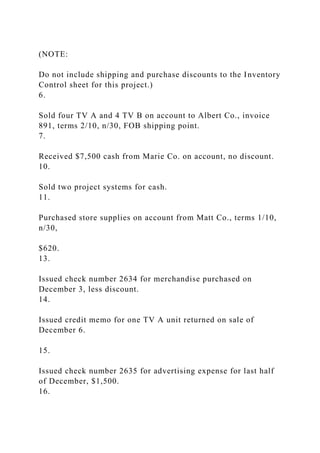 Comprehensive Problem More Co. is a merchandising business.T.docx