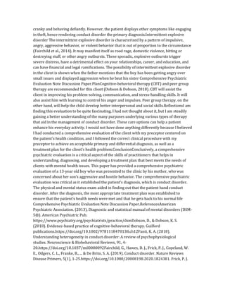 Comprehensive Psychiatric Evaluation Note Discussion Paper.docx