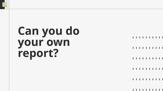 coherent and comprehensive report for G6 | PPTX