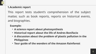 coherent and comprehensive report for G6 | PPTX