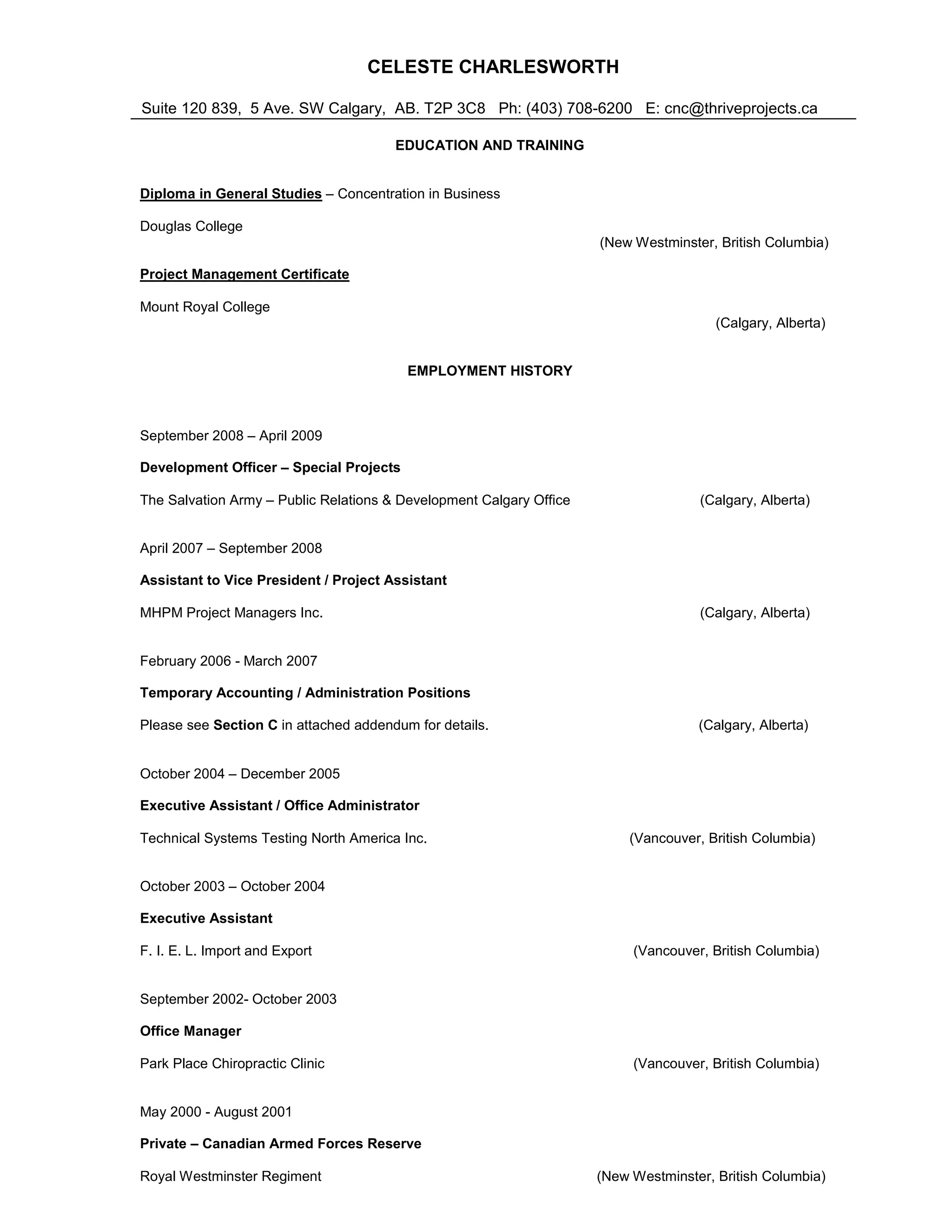 Comprehensive Resume | PDF