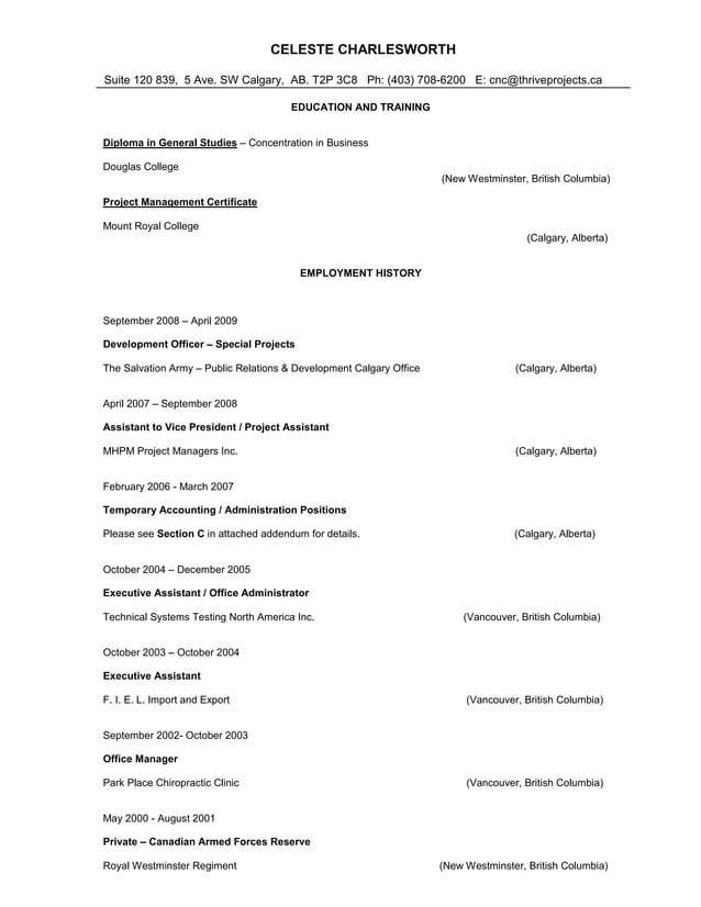 Comprehensive Resume | PDF