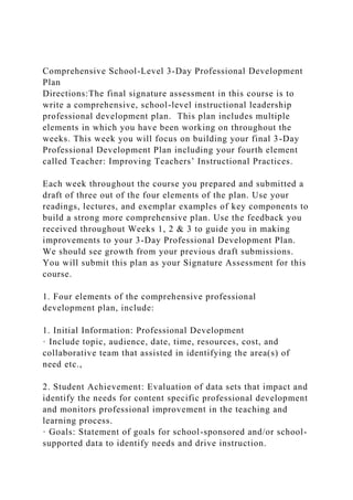 Comprehensive School-Level 3-Day Professional Development PlanDi.docx
