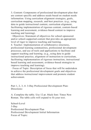 Comprehensive School-Level 3-Day Professional Development PlanDi.docx