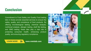 Comprehensive Services of Food Testing Labs in Dubai.pptx