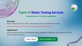 Comprehensive Services of Water Testing Labs in Dubai.pptx